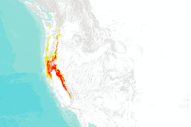 California black oak viability score, 2060 (CGCM3 GCM, A2 emissions ...