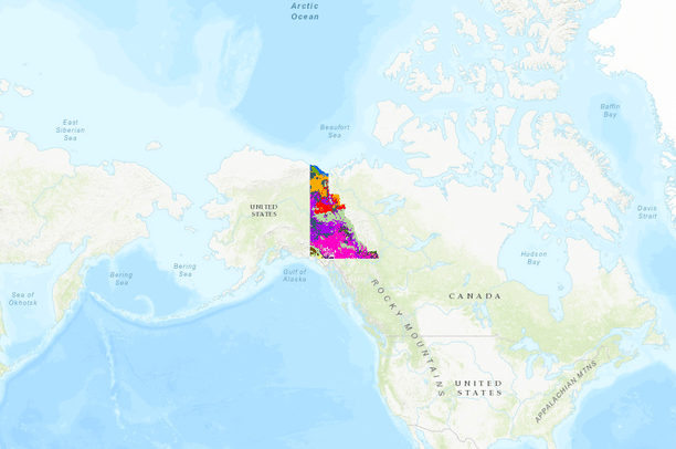 Cliomes (climate-biomes) and number of cliome shifts in Yukon | Data Basin
