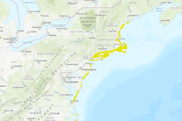 Tidal Inlets, 2012-2015, North and Mid-Atlantic Coast, U.S. | Data Basin