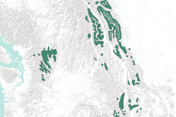 Subalpine larch (Larix lyallii) extent, North America | Data Basin