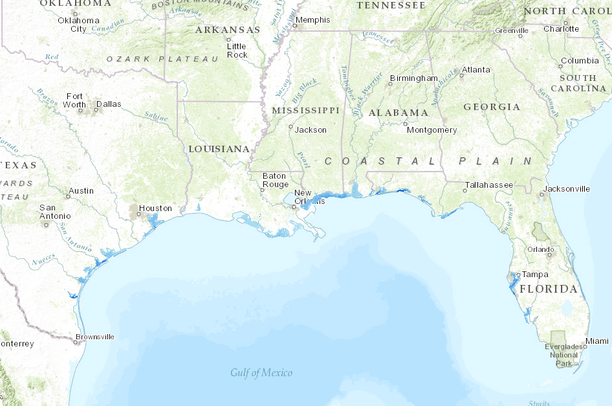 Estuarine Bathymetry - Gulf of Mexico | Data Basin