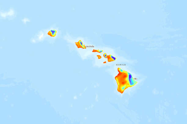 Hawaii Monthly & Annual Rainfall Maps, 1940-1949 | Pacific Islands ...