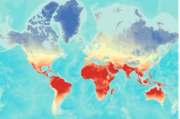 Seasonal fall temperature (Celsius), 2080-2099, average of 16 GCMs, A2 ...