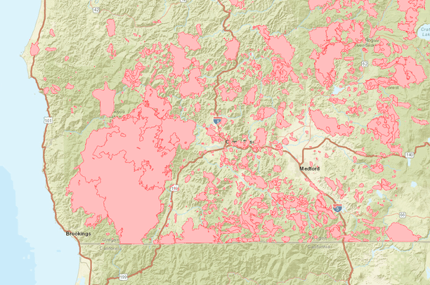 Fire Perimeters SW Oregon | Data Basin