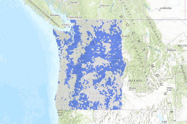 Groundwater Dependent Rivers in Oregon and Washington | Data Basin