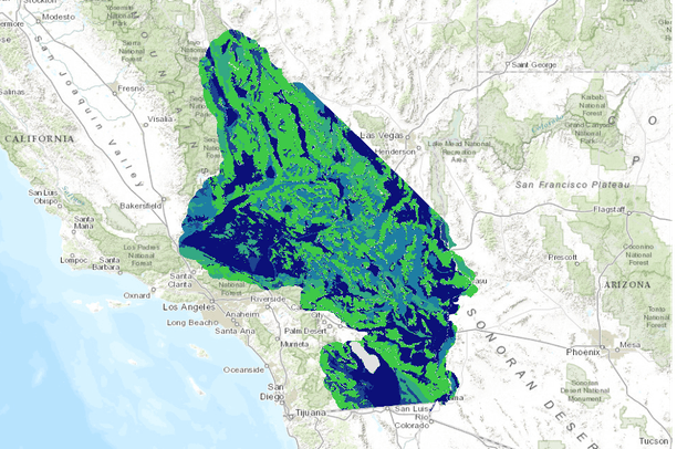 Historic Annual Soil Water Storage, DRECP, 1971-2000 | Data Basin