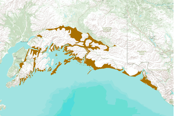Soils with high organic content in the Alaska (a) portion of the North ...
