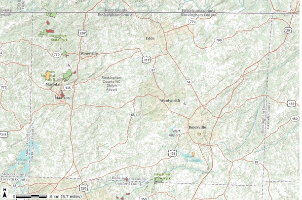 Protected Areas Rockingham County North Carolina | Data Basin