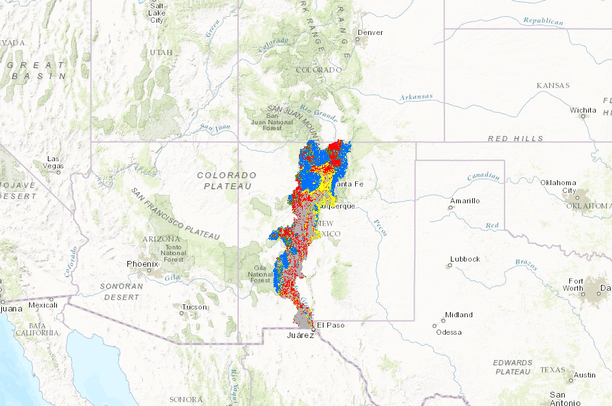 Fire type predicted for 2020 to 2040 for Rio Grande study area | Data Basin