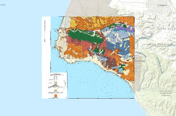 Tranquillon Mountain and Point Arguello USGS Quad, Dibblee Geology ...