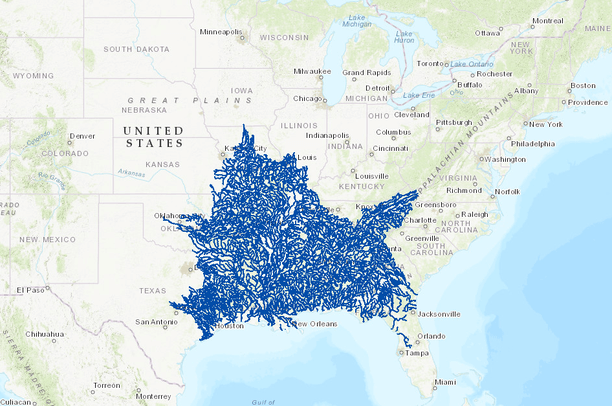 PRMS Model Domain - HRU and SEG with labels | Data Basin