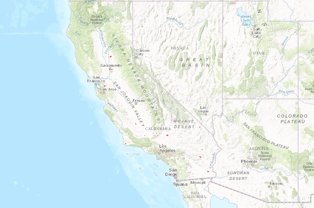 Mine footprints California (2015) | Data Basin