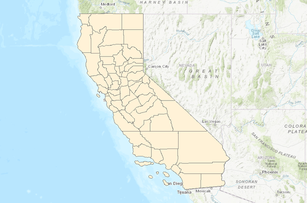 County Boundaries, California | Data Basin