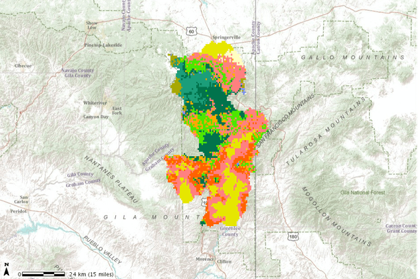 CSIRO A2 simulated vegetation - Apache Sitgreaves, USA | Data Basin
