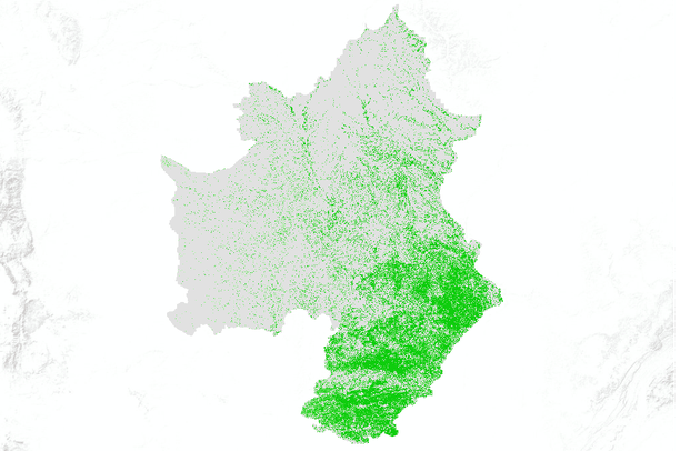 National Land Cover Database, percent tree canopy coverage- superzone ...