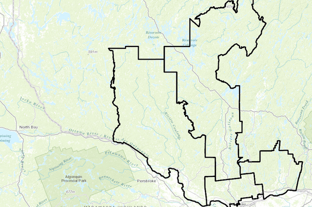 Carte des milieux humides et complexes des MRC de l'Outaouais | Data Basin
