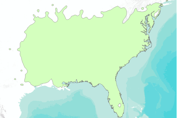 Common persimmon (Diospyros virginiana) extent, North America | Data Basin