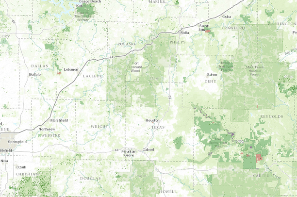 (Map) Natural Glades in Missouri and Arkansas (2016) | Data Basin