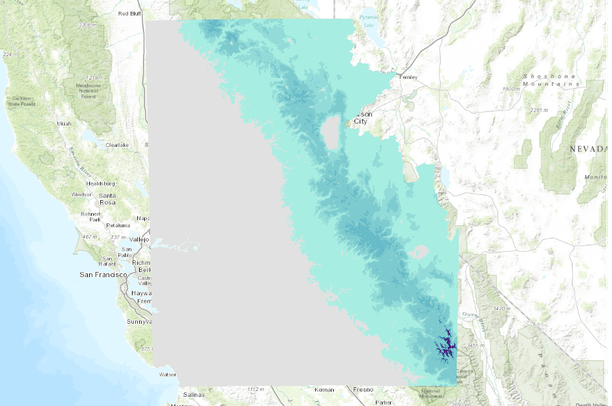PCM A2 Scenario Average Winter Snowpack, Central Sierra Nevada ...