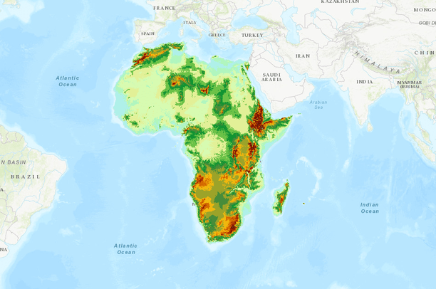 DEM of Africa | Data Basin