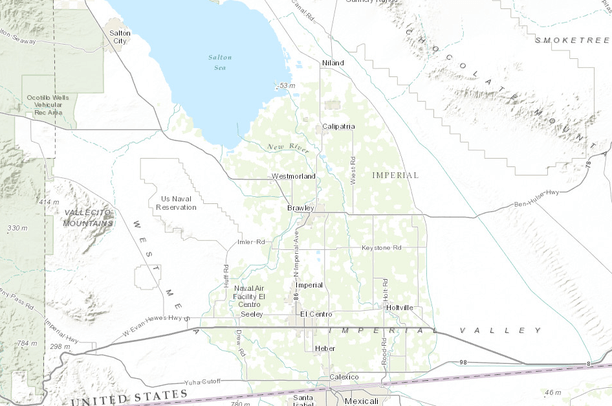 Cropland in Imperial Valley, California from Imperial Irrigation ...