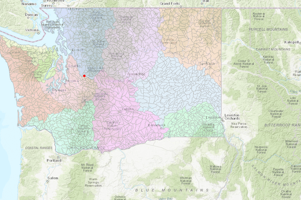 Well locations in the lower South Fork Snoqualmie River watershed ...