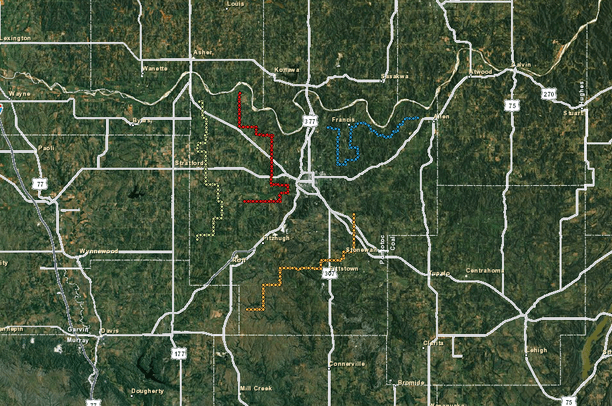 Pontotoc County Bird Routes | Data Basin