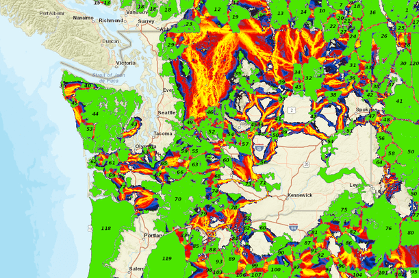 Washington State Generalist Species Connectivity | Data Basin