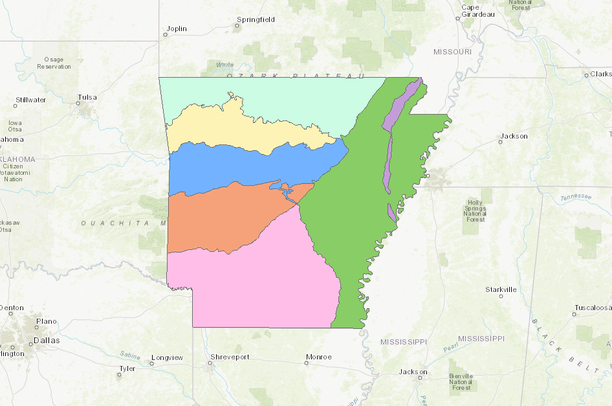 Arkansas EPA Level III Ecoregions | Data Basin
