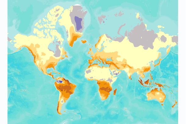 Calculated change (mm) in seasonal precipitation average (Winter: 2040 ...