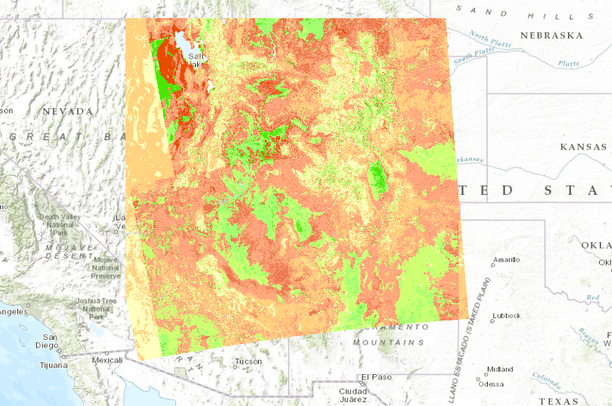 Potential for vegetation change on sensitive soils (CSIRO b1 scenario ...
