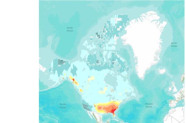 Ratio change in precipitation (2070-2099 vs 1961-1990) based on CGCM2 ...