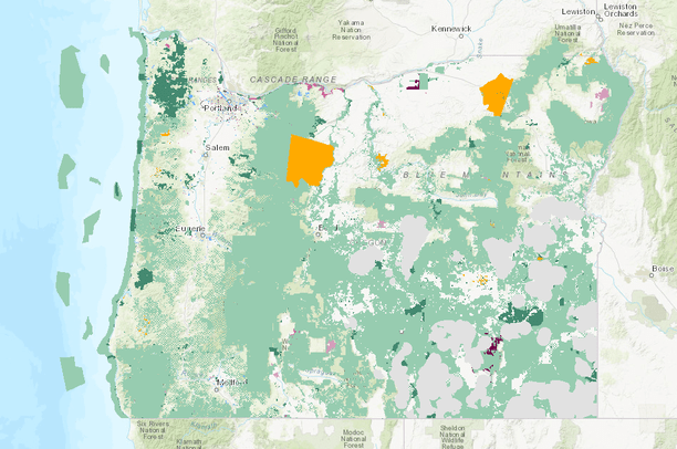 Oregon Land Management, PAD-US (USGS) | Data Basin