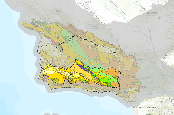 Topography & Geology - Santa Ynez Watershed | SBC Atlas