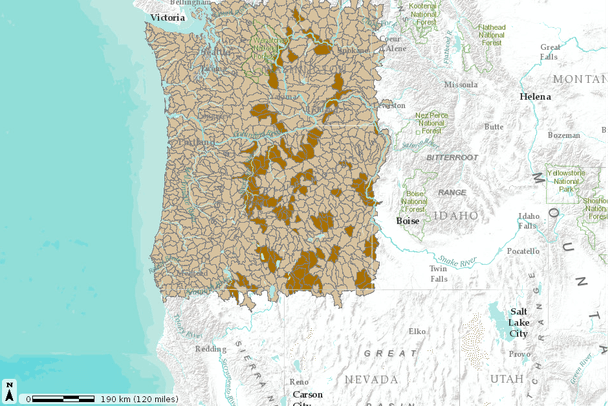 Projected Future Vegetation Change for Oregon and Washington | Data Basin