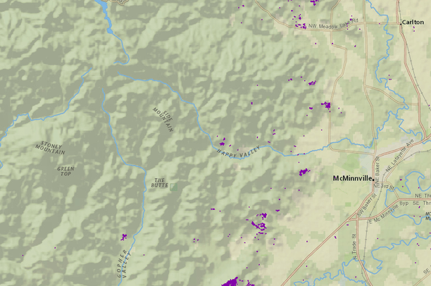 Wine grape map for happy valley | Data Basin