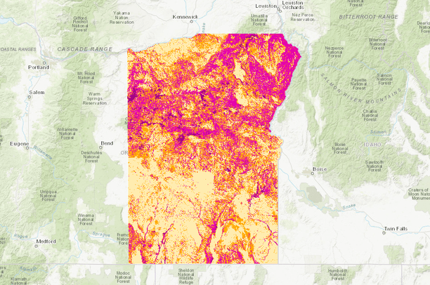 Statewide Landslide Susceptibility Overview, Eastern Oregon | Data Basin
