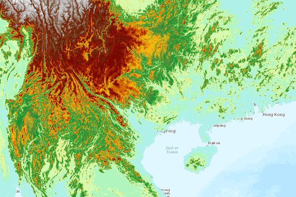 30 arc-second DEM of Asia | Data Basin