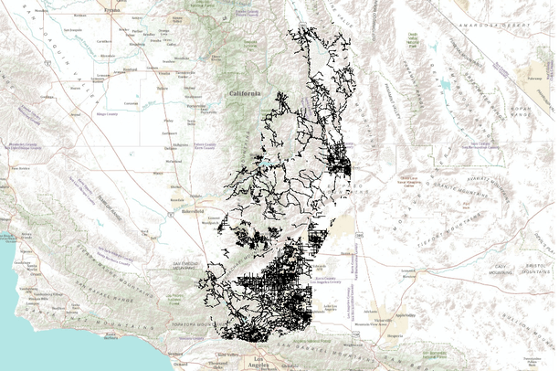 Minor roads in Tehachapi study area | Data Basin