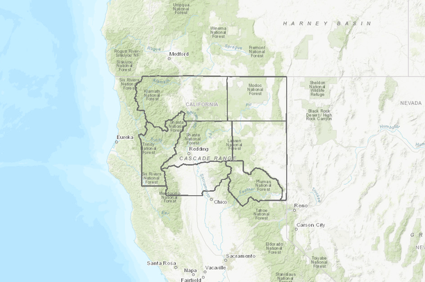 Northern California Counties | Data Basin