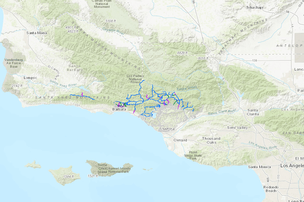 Roads and Trails, SBBG Study Area | Data Basin