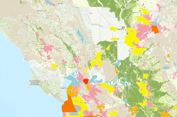 Farmland versus Emissions | Data Basin