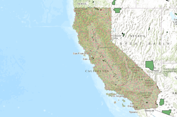 Bat Sampling Grid Priorities In California Data Basin