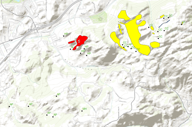 Sensitive Plants, Crestridge Ecological Reserve, 2000 | Data Basin