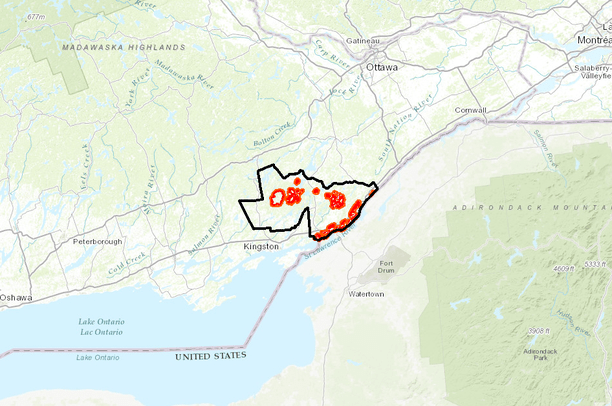 Frontenac Arch Biosphere Reserve Boundaries | Data Basin