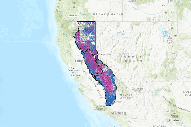 water records for the sierra nevada 1971-2000 | Data Basin