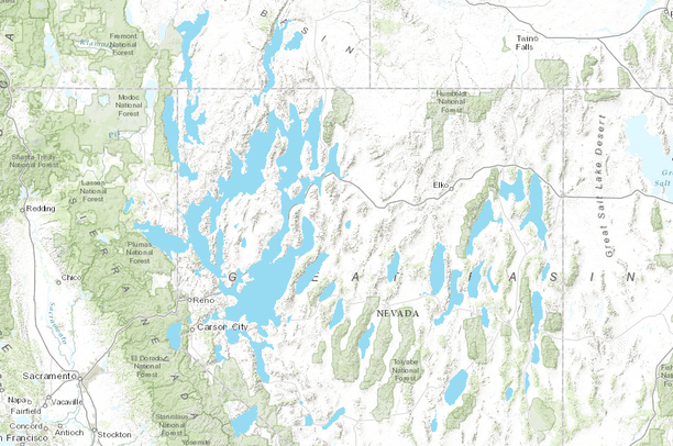 Extent of Pleistocene Lakes in the Western Great Basin | Data Basin