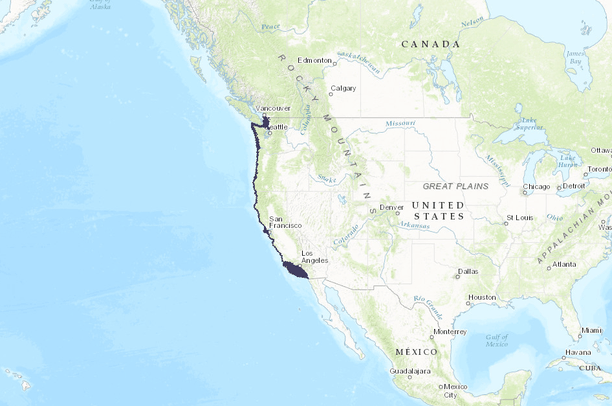 Leatherback Sea Turtle Distribution Model | CA Offshore Wind Energy