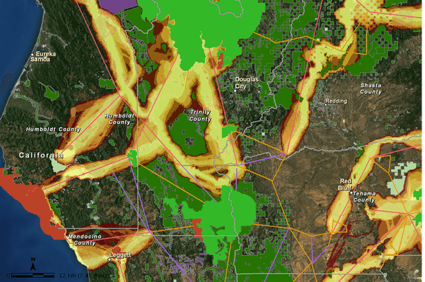 Connectivity in the Shasta-Trinity Region | Data Basin