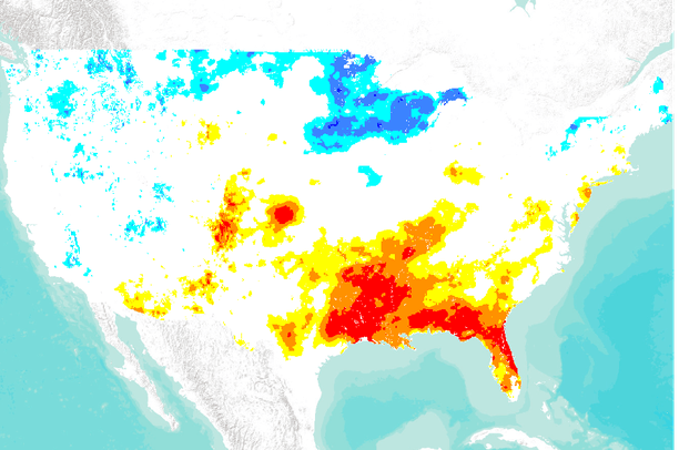 Standardized precipitation index forecast April-June 2011 (averaged ...